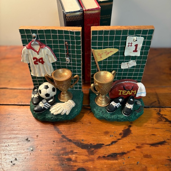 unbranded | Accents | Sports Themed Bookends With Trophies And Soccer ...